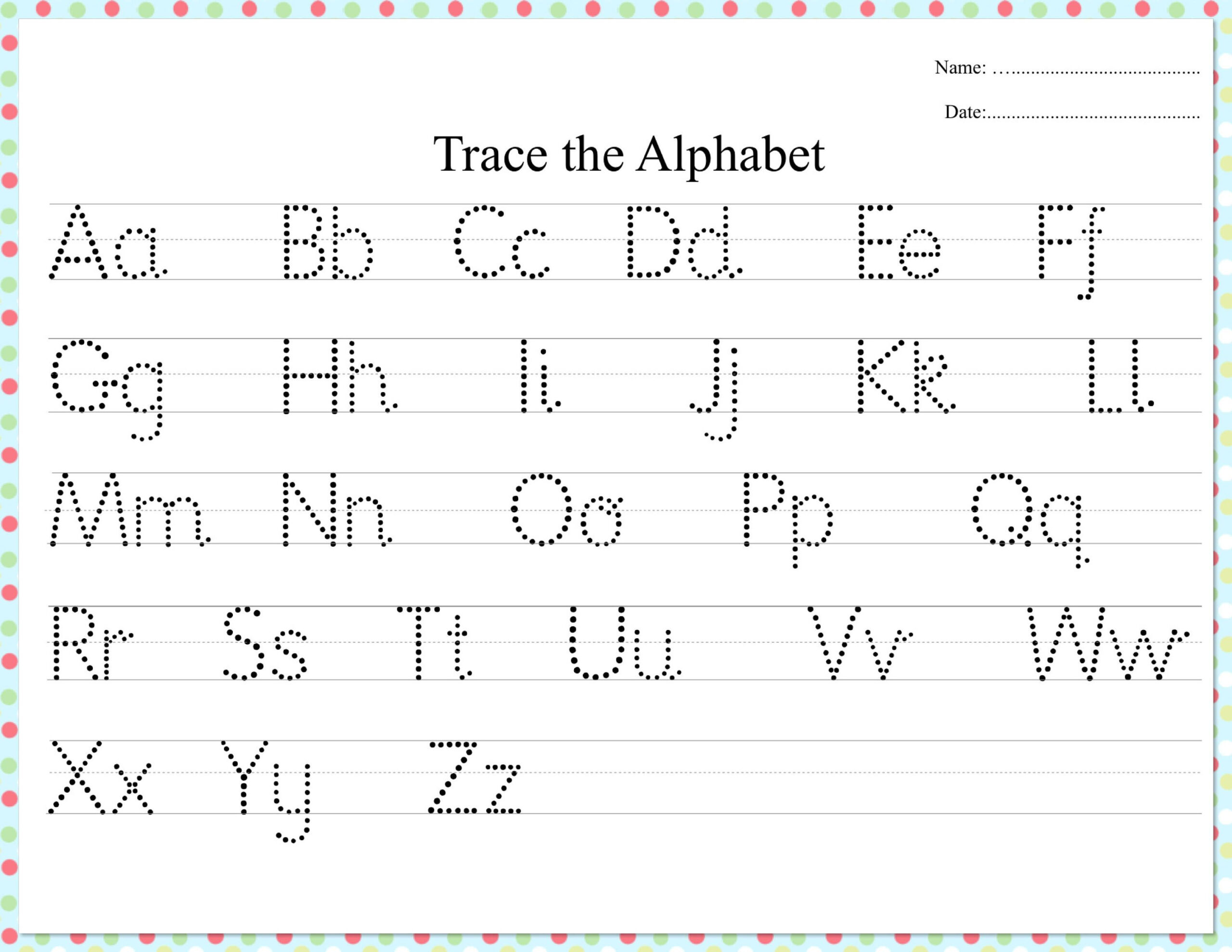 Dot To Dot Letter Tracing