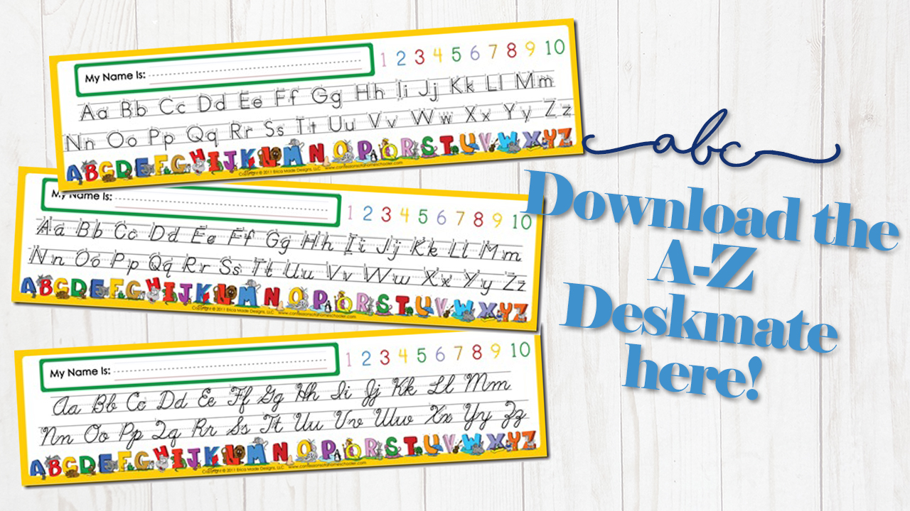 Cursive Alphabet Desk Strips | AlphabetWorksheetsFree.com Cursive Alphabet Desk Strips | AlphabetWorksheetsFree.com
