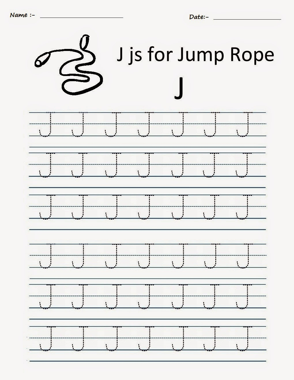 Alphabet J Tracing – AlphabetWorksheetsFree.com Alphabet J Tracing – AlphabetWorksheetsFree.com