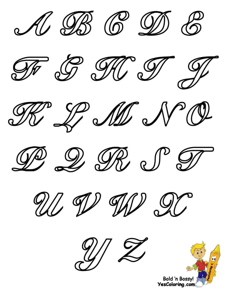 Cursive Alphabet Alphabet