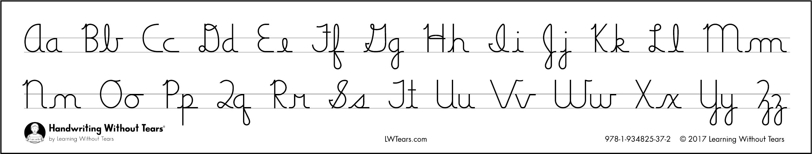 Cursive Alphabet Desk Strips | AlphabetWorksheetsFree.com Cursive Alphabet Desk Strips | AlphabetWorksheetsFree.com