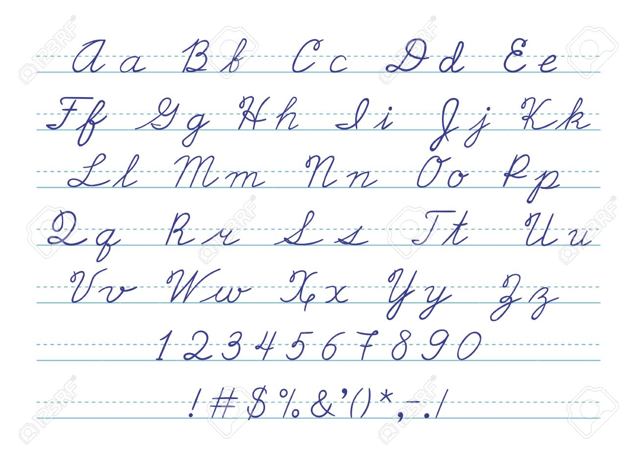 Cursive Alphabet Numbers Cursive Alphabet Numbers