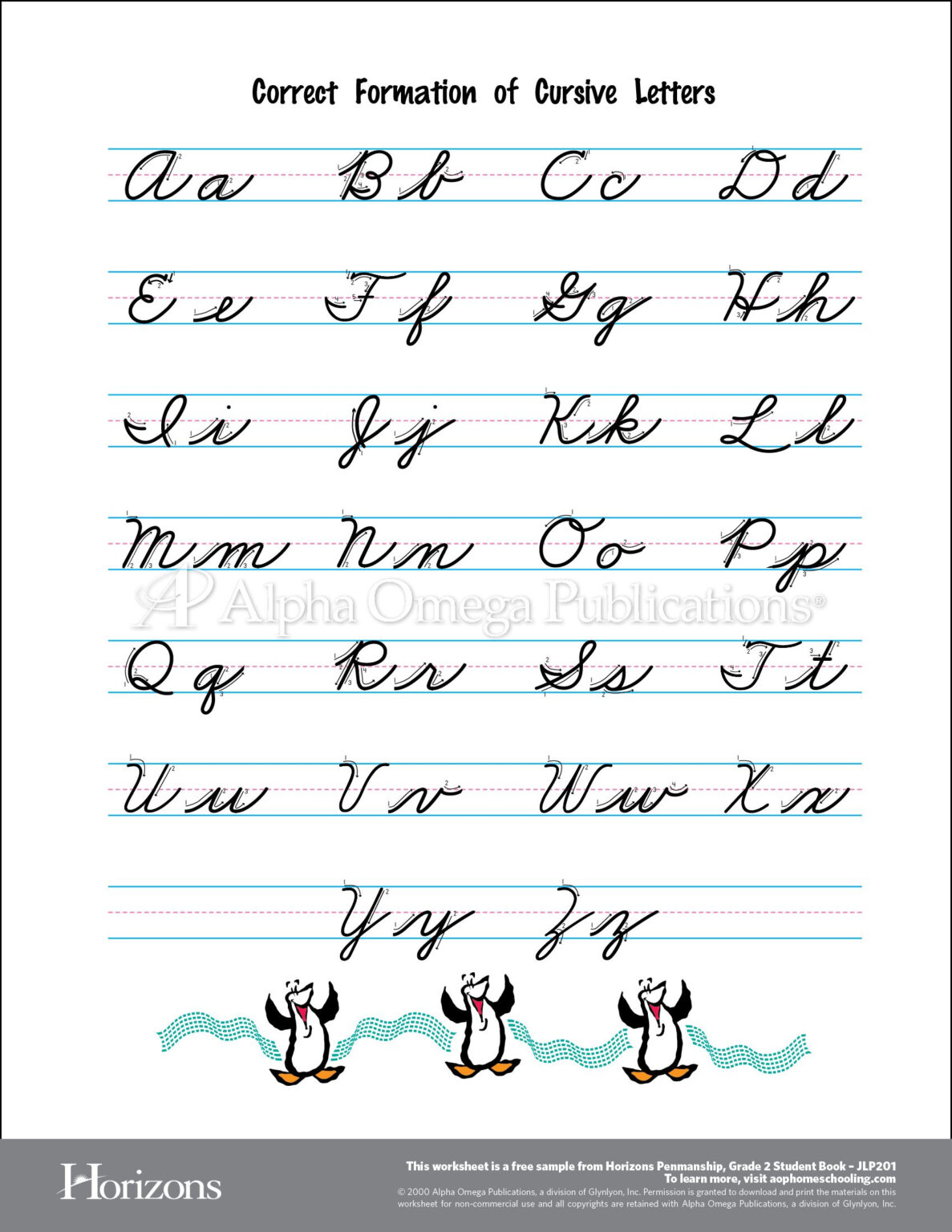 Cursive | AlphabetWorksheetsFree.com