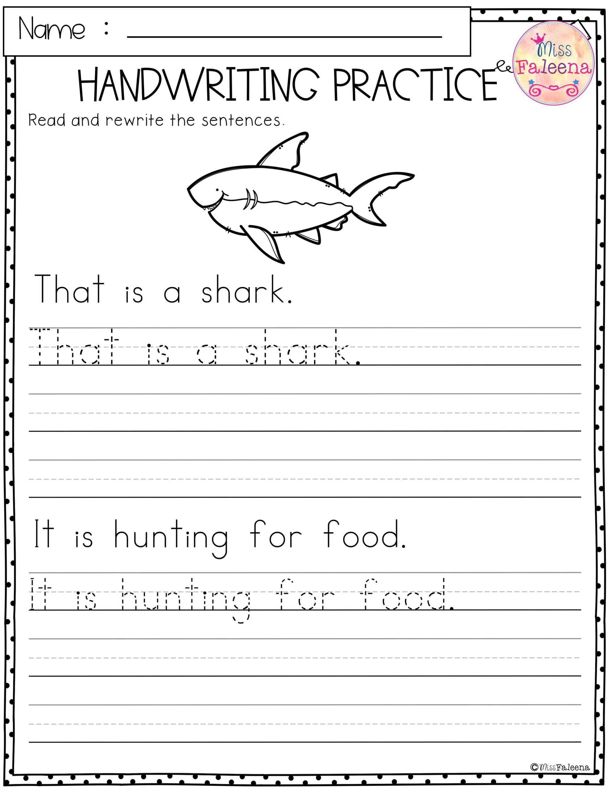 Sentence Tracing Worksheets Free AlphabetWorksheetsFree