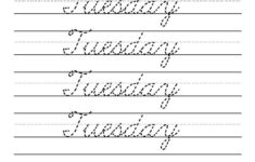 Worksheet ~ Cursivendwriting Worksheets Days Of The Week ...
