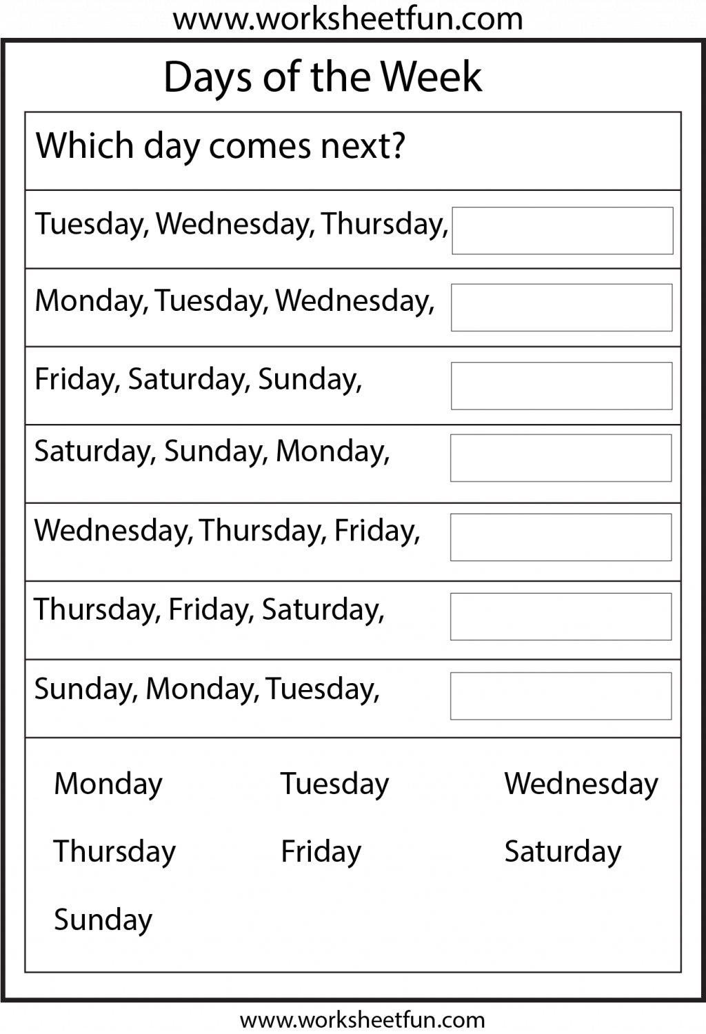 Days Of The Week Tracing Worksheets Pdf AlphabetWorksheetsFree