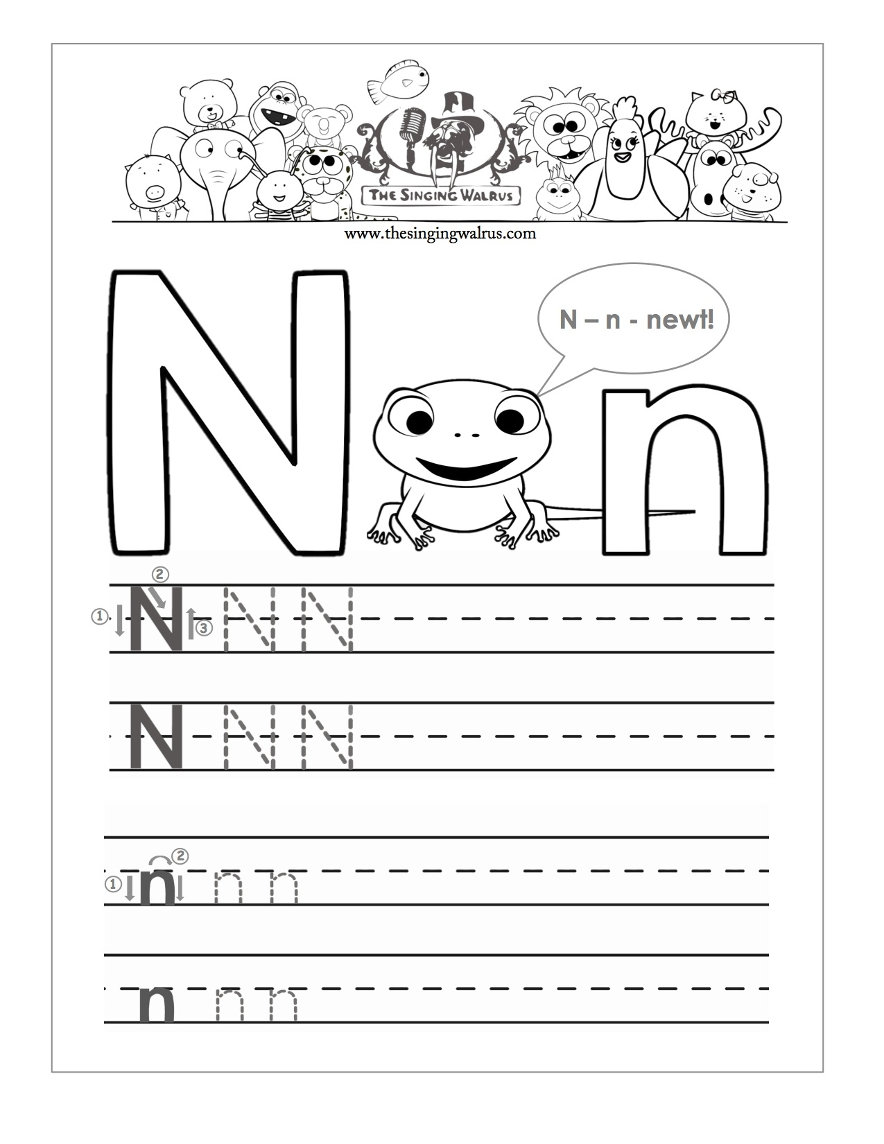 Letter N Worksheets Twisty Noodle AlphabetWorksheetsFree Letter N Worksheets Twisty Noodle AlphabetWorksheetsFree