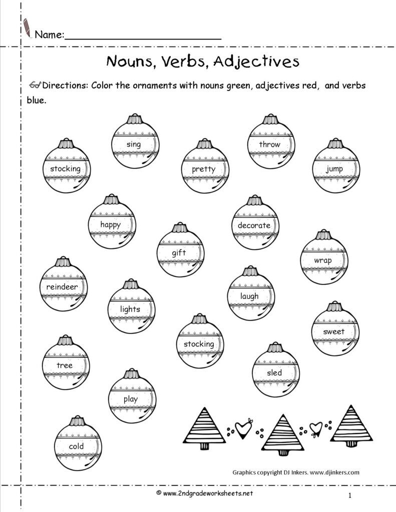 Free Printable First Grade Christmas Worksheets ...