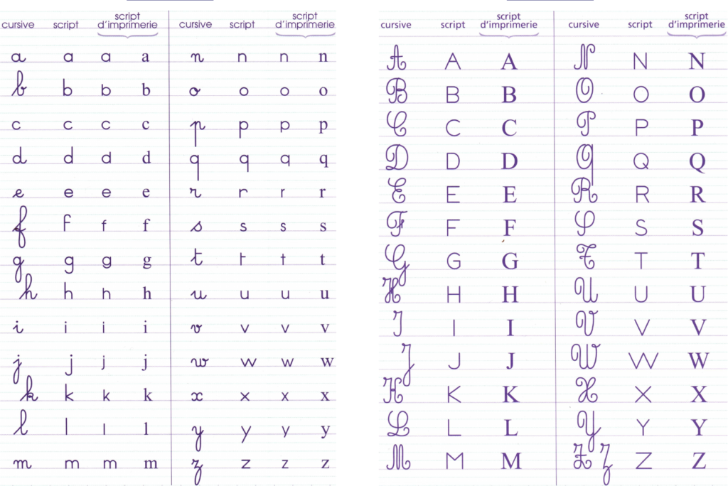L'alphabet Cursive Et Script | AlphabetWorksheetsFree.com