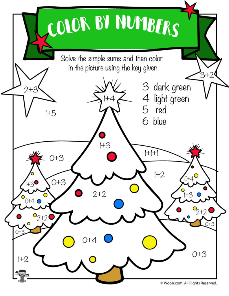 1st Grade Christmas Addition Worksheets | AlphabetWorksheetsFree.com