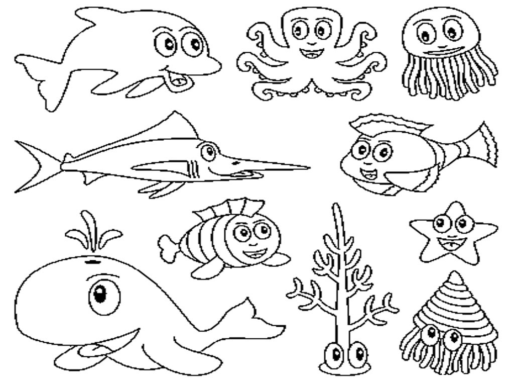 Ocean Animals Tracing Worksheets AlphabetWorksheetsFree