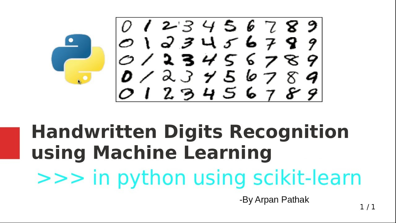 Handwritten Digits Recognition In Python Using Scikit-Learn ... Handwritten Digits Recognition In Python Using Scikit-Learn ...