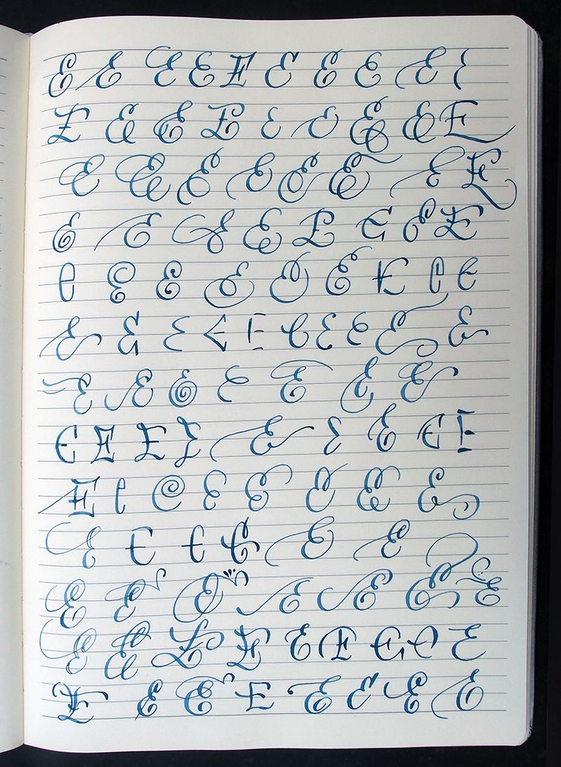 Cursive Alphabet Variations – AlphabetWorksheetsFree.com Cursive Alphabet Variations – AlphabetWorksheetsFree.com