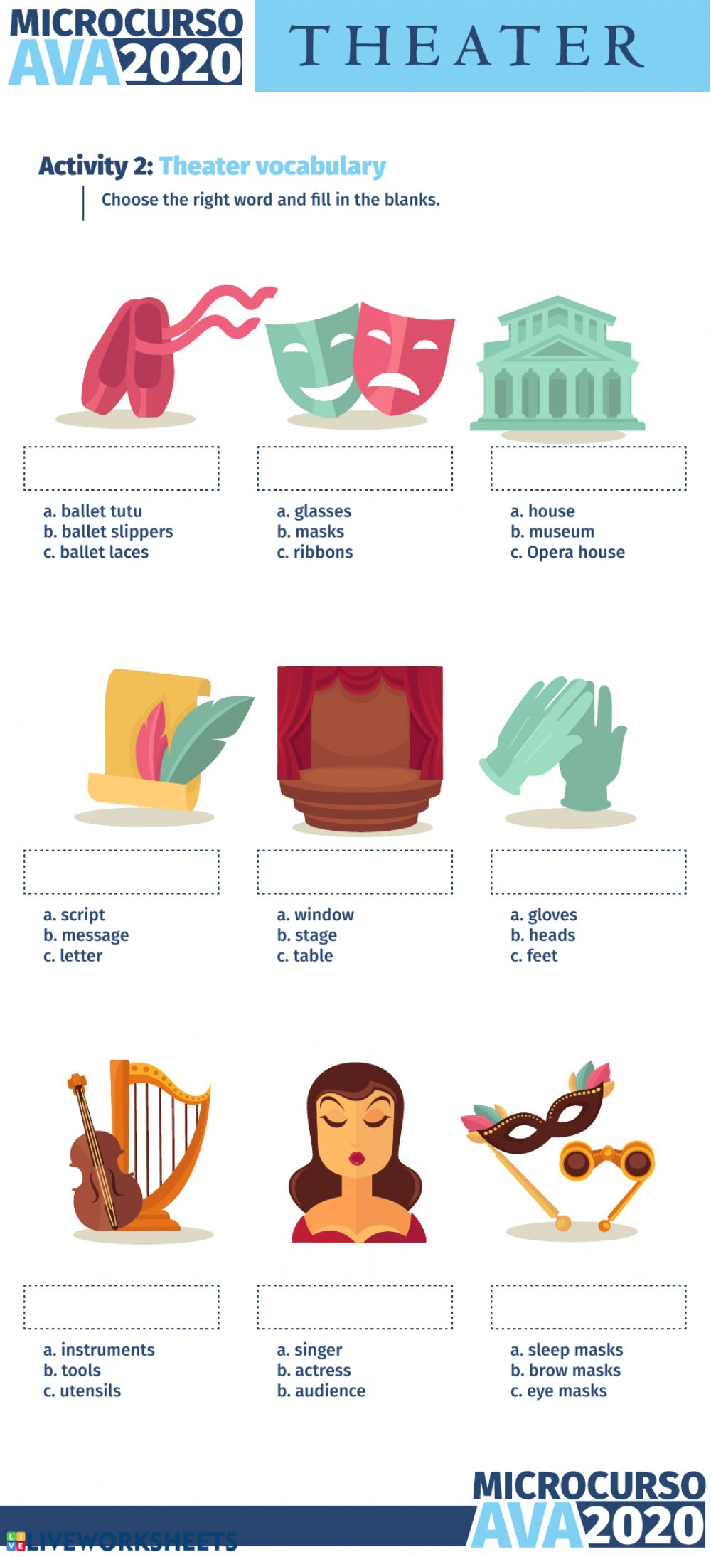 Theater Arts Halloween Worksheets AlphabetWorksheetsFree