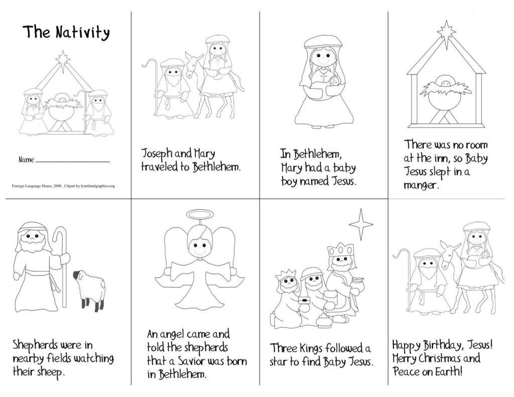 Christmas Nativity Story Worksheets | AlphabetWorksheetsFree.com