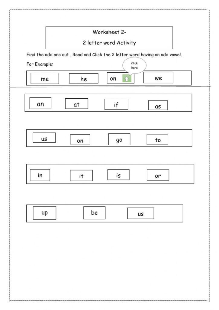 2 Letter Words Worksheets | AlphabetWorksheetsFree.com