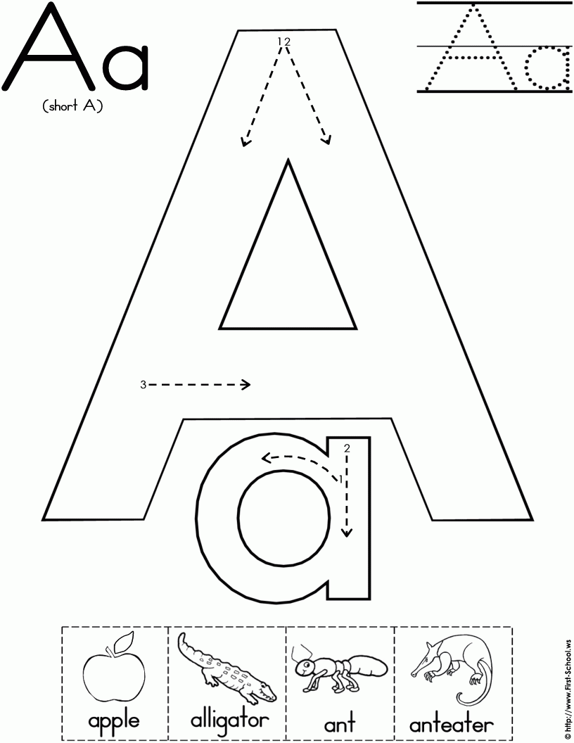 Tracing For 4 Year Olds