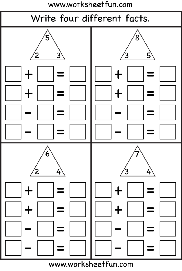 Multiplication Fact Families Worksheets Grade 4 ...