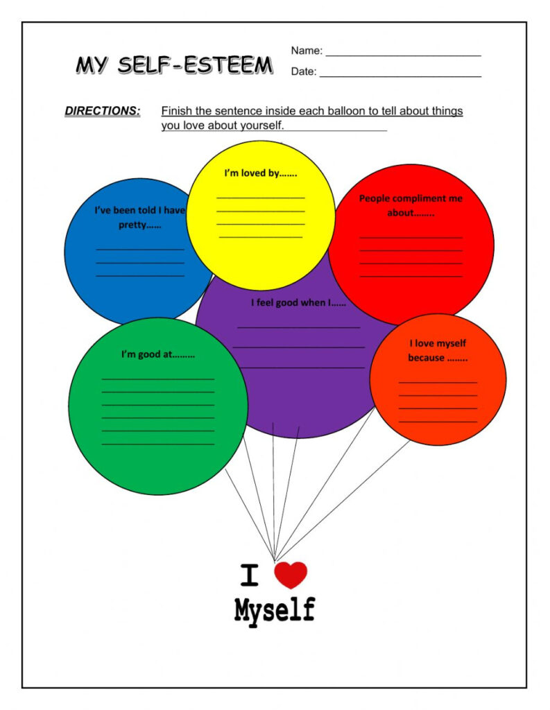 Worksheets On Self esteem Pdf AlphabetWorksheetsFree