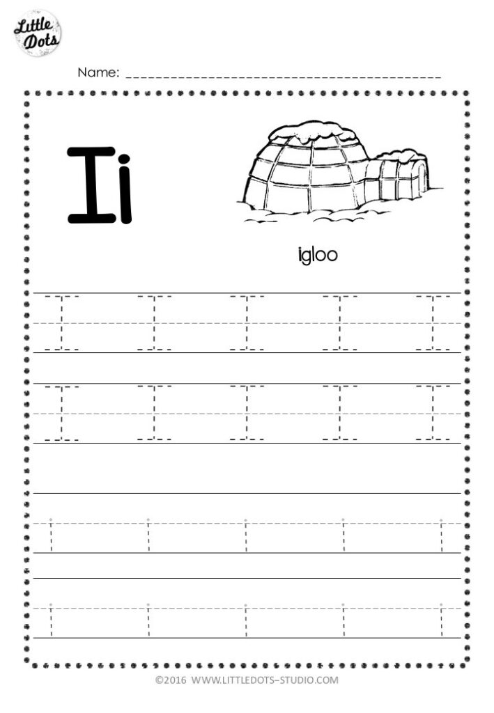 Letter I Tracing Worksheets | AlphabetWorksheetsFree.com