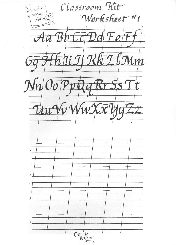 Free Printable Calligraphy Alphabet Practice Sheets Free Printable Calligraphy Alphabet Practice Sheets